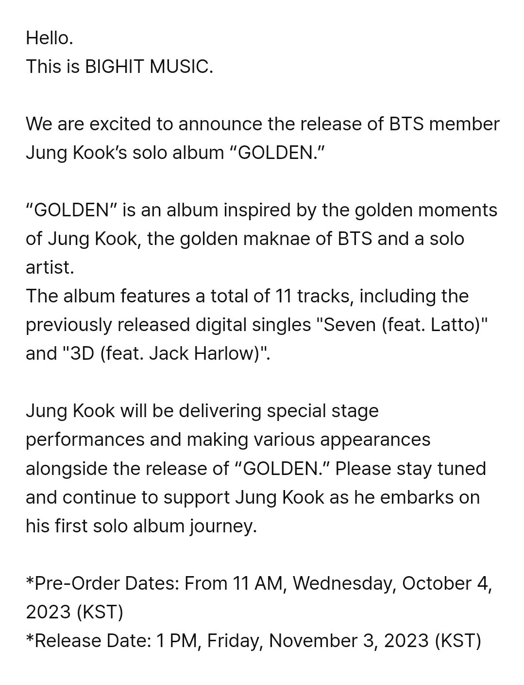 Jungkook GOLDEN Album Tracklist? – Online Inquirer
